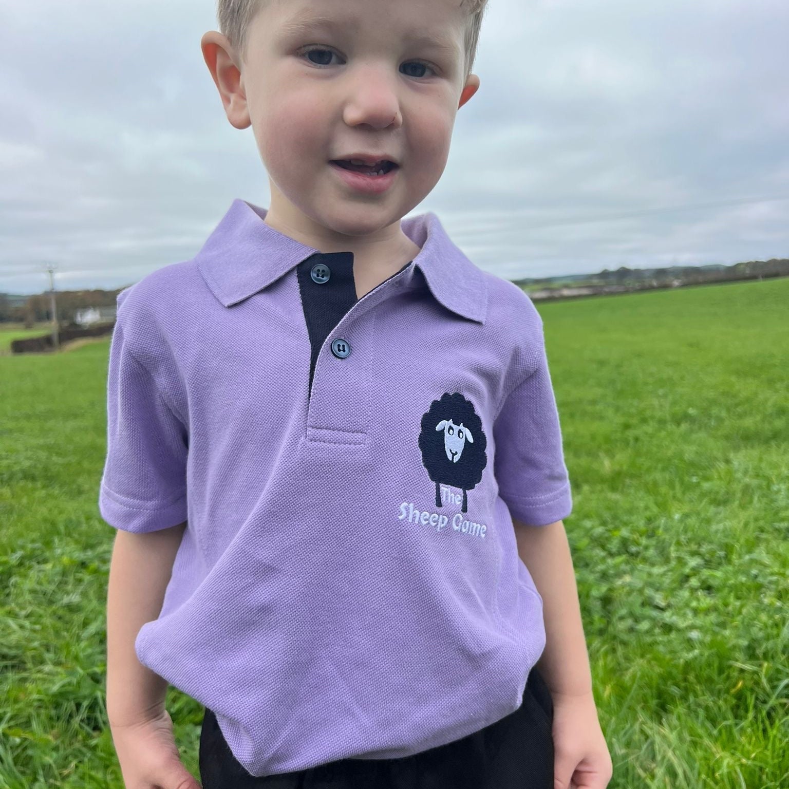 Kids Polo-Shirt Lilac – The Sheep Game